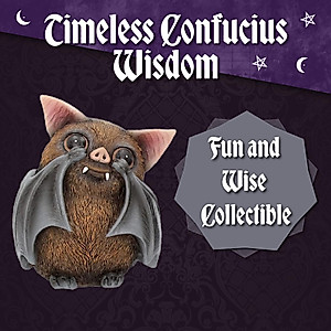 Nemesis Now Three Wise See No Evil Hear No Evil Speak No Evil Figurines, Adorable Hand-Painted Resin Collectibles and Gift - Bats