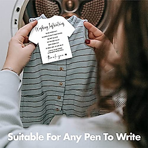 200 PCS T Shirt Washing Instruction Cards, Clothes Cleaning Care Instruction Insert Customer Direction Card for Small Business Online Shop Owner (3.6” x 3.4”)