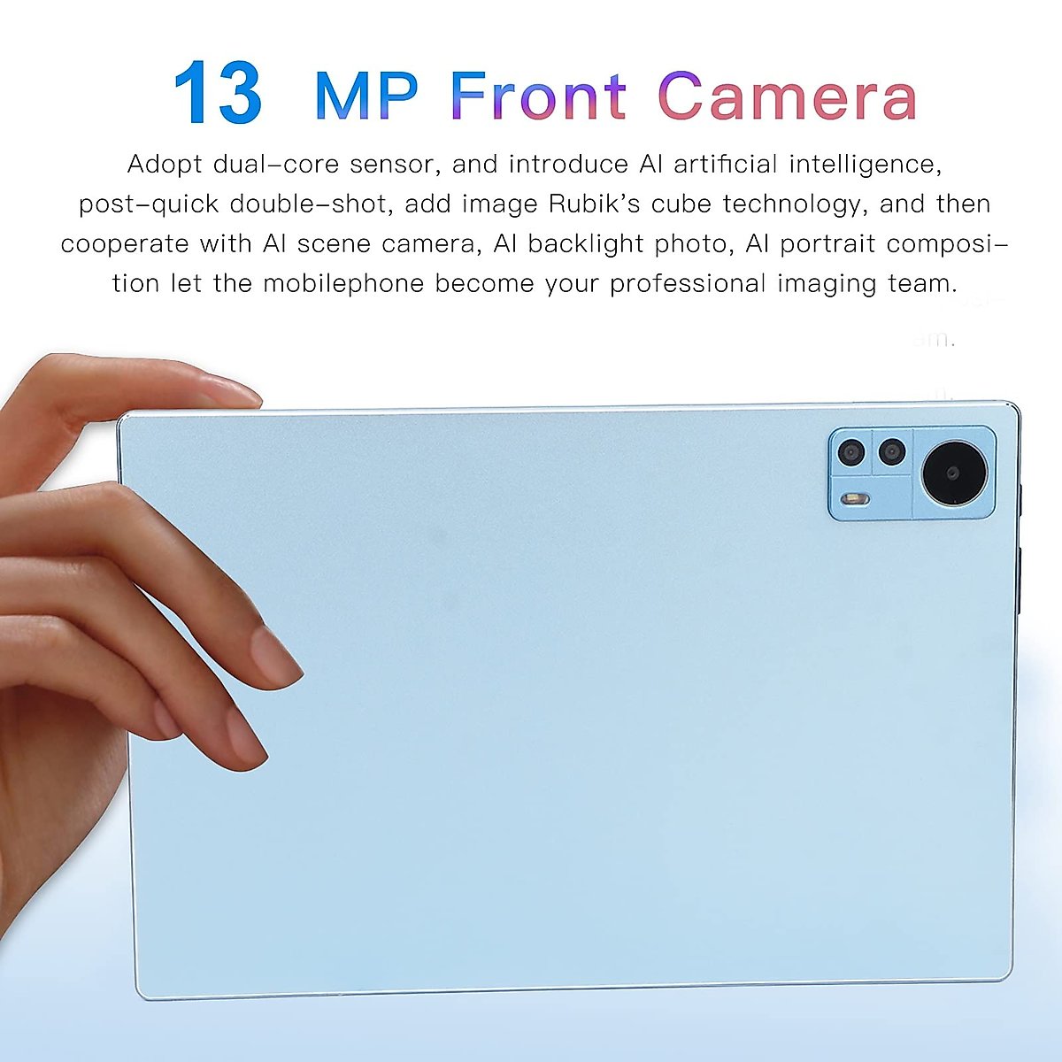 Tablet PC, for Android 11 10in Tablet 100‑240V 8 Core CPU 4G Network Calling for Old Man (Blue)