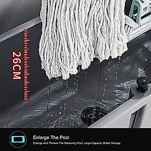 taimowei Mop Sink Wash Station Commercial Mop Service Basin Sink Laundry Tub Slop Sinks for Kitchen Restaurant Business