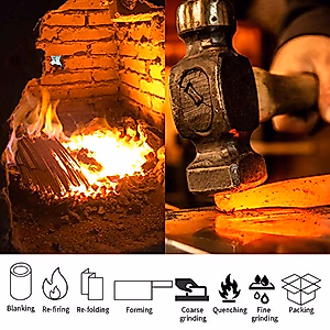 TAN TIE JIANG manual forged Chopper Knife - 7 inch Meat Cleaver Chopping Knife - Quan Tang knife - high carbon steel - Kill fish knife - Black color wooden handle- With leather knife cover