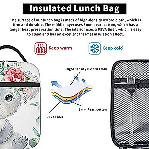 Floral Tree Animal Koala Lunch Bag Tote Bag Lunch Bags For Women/Man'S Lunch Box Insulated Lunch Container