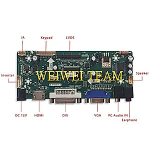 Lysee Mobile Phone Parts - 12.1 inch 800X600 Display Screen LQ121S1DG31 TFT LCD Panel M.NT68676.2 LCD Controller Board HDMI+DVI+VGA Audio PC