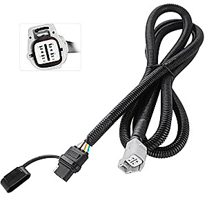 MECMO 56083 4-Way Flat Trailer Wiring Harness for 2010-2022 Lexus RX350 / 2018-2022 Lexus RX 350L / 2010-2018 Lexus RX 450h & 2018 RX 450hl, Vehicle-Side 4-Pole Trailer Light Connector Tow Hitch Wire