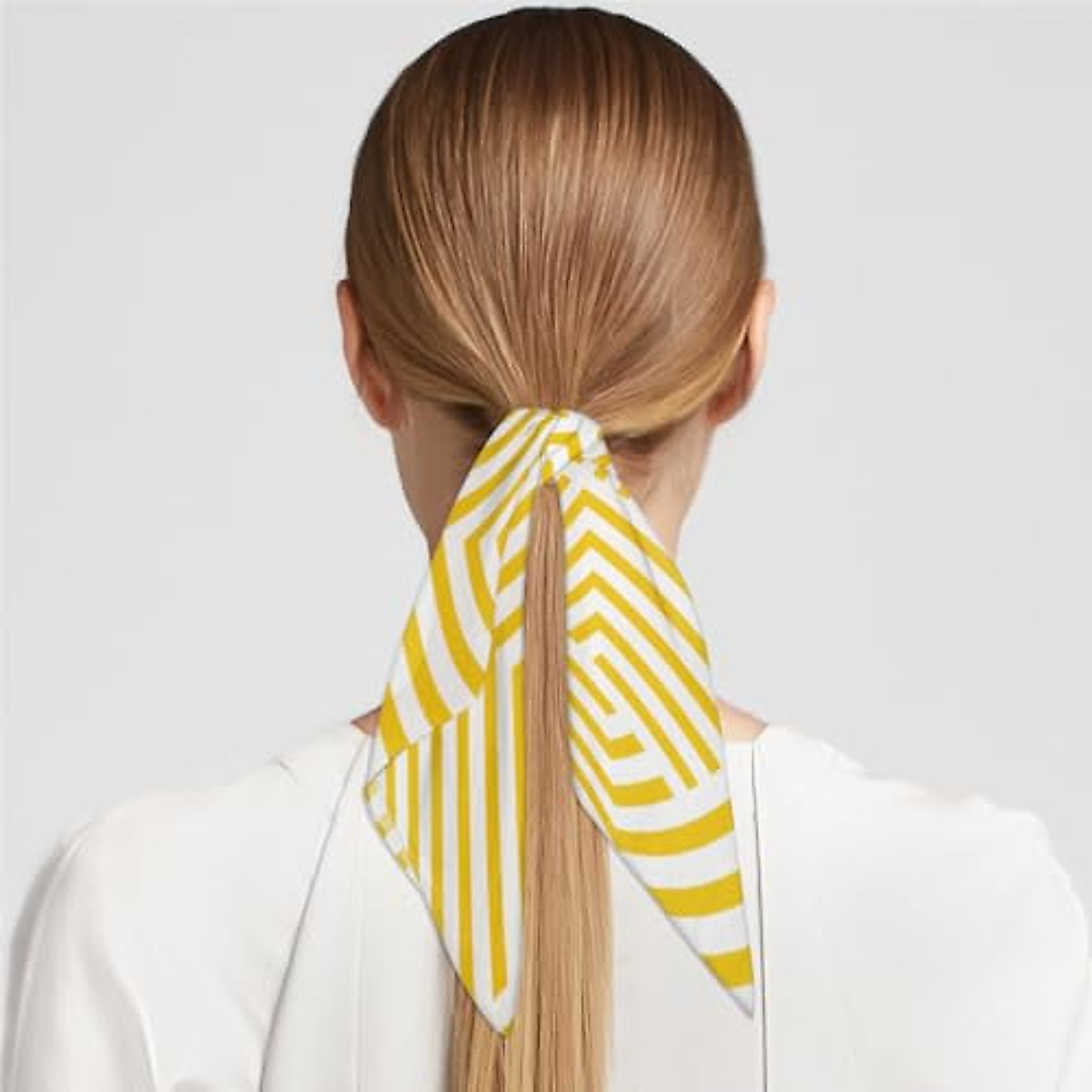 OHIKUETY Zig Zag Pattern Head Scarf for Women - Lightweight & Luxurious Like Silk Satin Scarf for Hair Wrapping at Night Bandana for Sleeping 35 Inch Square Scarf