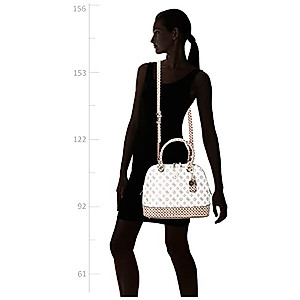 GUESS Cessily Dome Satchel, White Multi