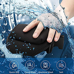 2 Pieces Mic Belt Pack Fitness Instructor Microphone Belt Pouch Carrier Holder Adjustable Waist Bag Neoprene Sweat Absorbent Belt for Theater, Speakers Classic Black