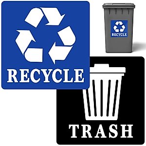 Sukh Recycle Sticker for Trash Can - Recycle Sign Decals self Adhesive Garbage Recycling Stickers Trash Bin Label Reuse Recycle Vinyl for Kitchen Home Essentials,Home,Hotel (20PCS Recycle Sticker)