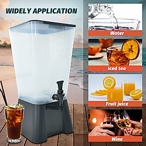 EASYROSE Beverage Dispenser 5 Gallon Drink Dispenser with Spigot, Juice Dispensers for Parties, Black Base