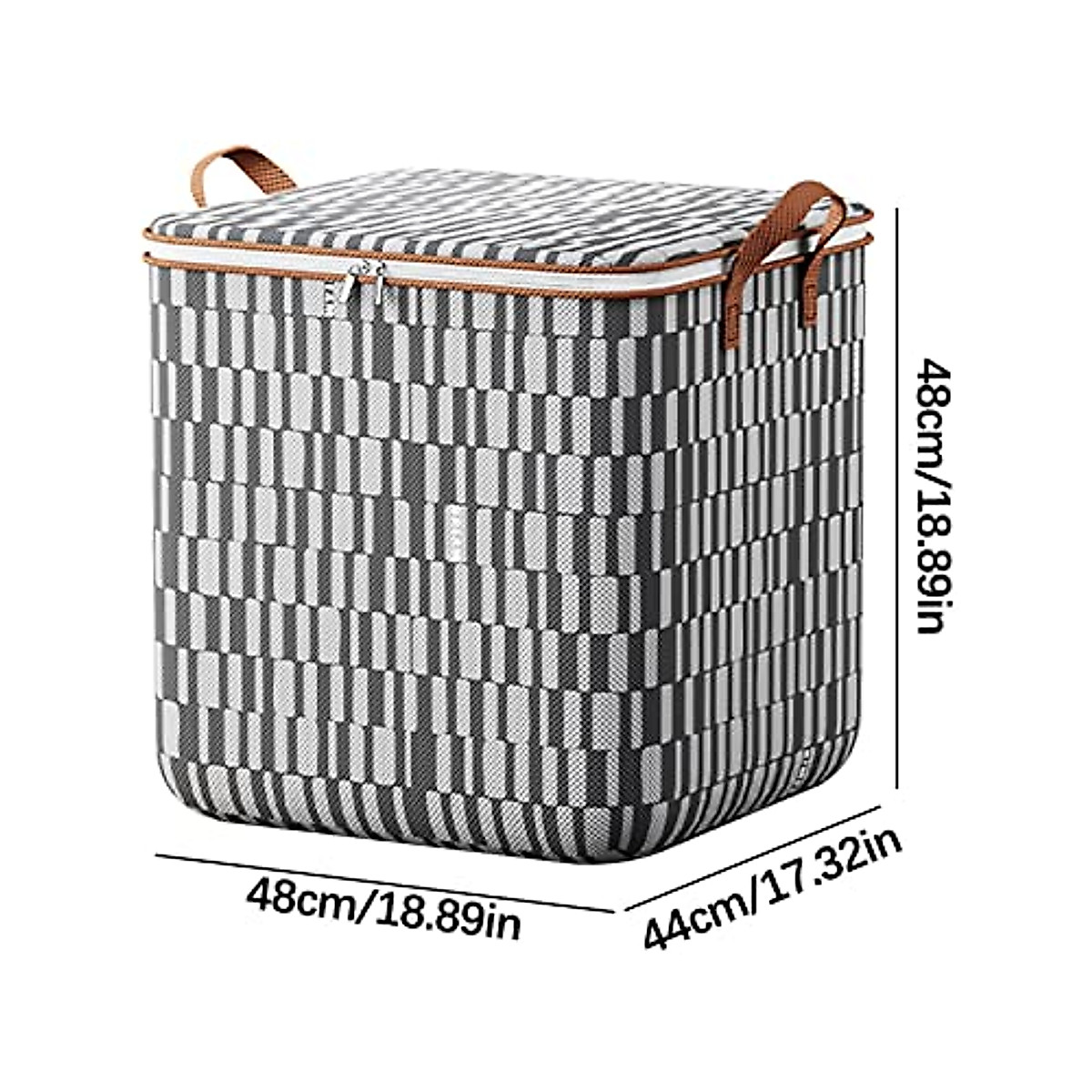 Multipurpose Space Save Lightweight Folding Clothes Storage Box - Portable Large Capacity Wardrobe Sorting Storage Bag with Reinforced Handle Zipper for Home Office Bedroom (S(48x44x48cm))