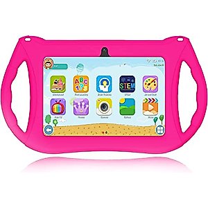 Kids, Toddler Android 11.0 Tablet with WiFi, Bluetooth, GMS, Dual Camera, Parental Control, Shockproof Case, Google Play for YouTube, Netflix, 3GB RAM 32GB ROM,7 inch