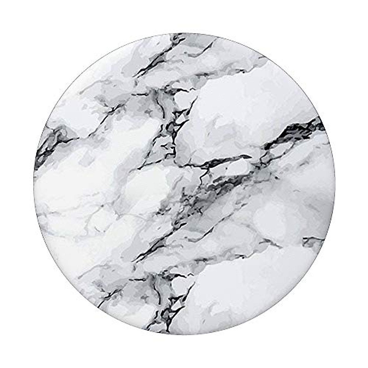 Marbled Design White And Black PopSockets PopGrip: Swappable Grip for Phones & Tablets