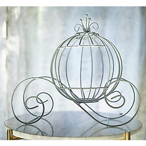 Anderson's White Wire Cinderella Carriage, Coach, Wedding, Birthday, Special Event Décor/Centerpiece, 12 Inches