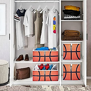 Basketball Storage Basket Storage Bin Rectangular Collapsible Laundry Baskets Large Toy Chest Organizer for Office Bedroom ClothesToys