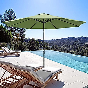 Yescom 10ft UV30+ Universal Replacement Umbrella Canopy Sunshade Top Cover for Yard Garden Patio Beach Pool Deck Market