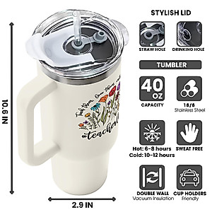 Teacher Gifts for Women - Gifts for Teachers Women, Teacher Appreciation Gifts - Teacher Gift Ideas - Teacher Retirement Birthday Gifts, Teacher Valentines Gifts - Gift for Teacher - 40 Oz Tumbler