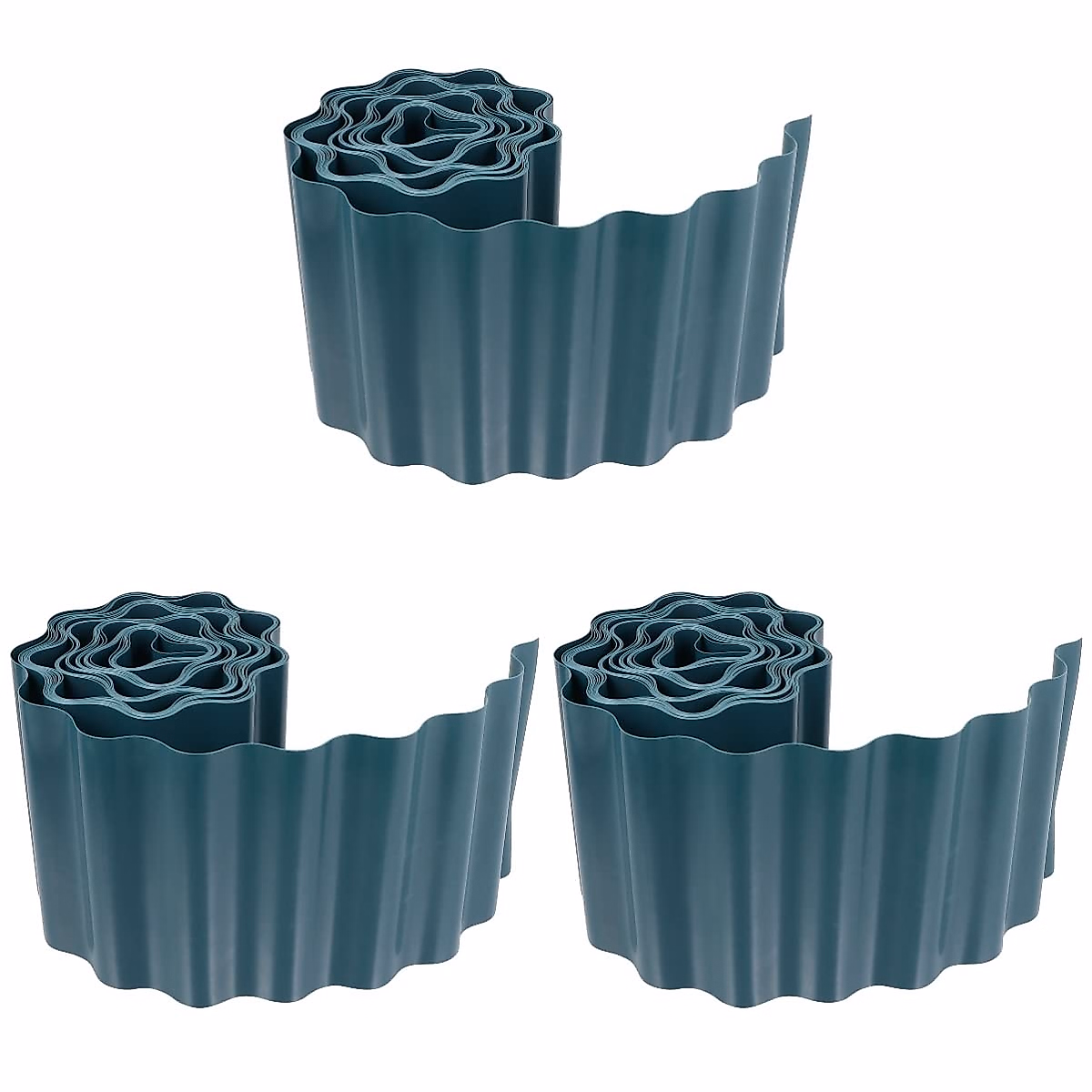 Yardwe 3rolls Panels Grass Fences Corrugated Decoration Ripple Borders Planting Plant Home Mxcm Tree Plastic for Flowerbeds Edging Stones Bed Edgings Flexible Stop Root Plants