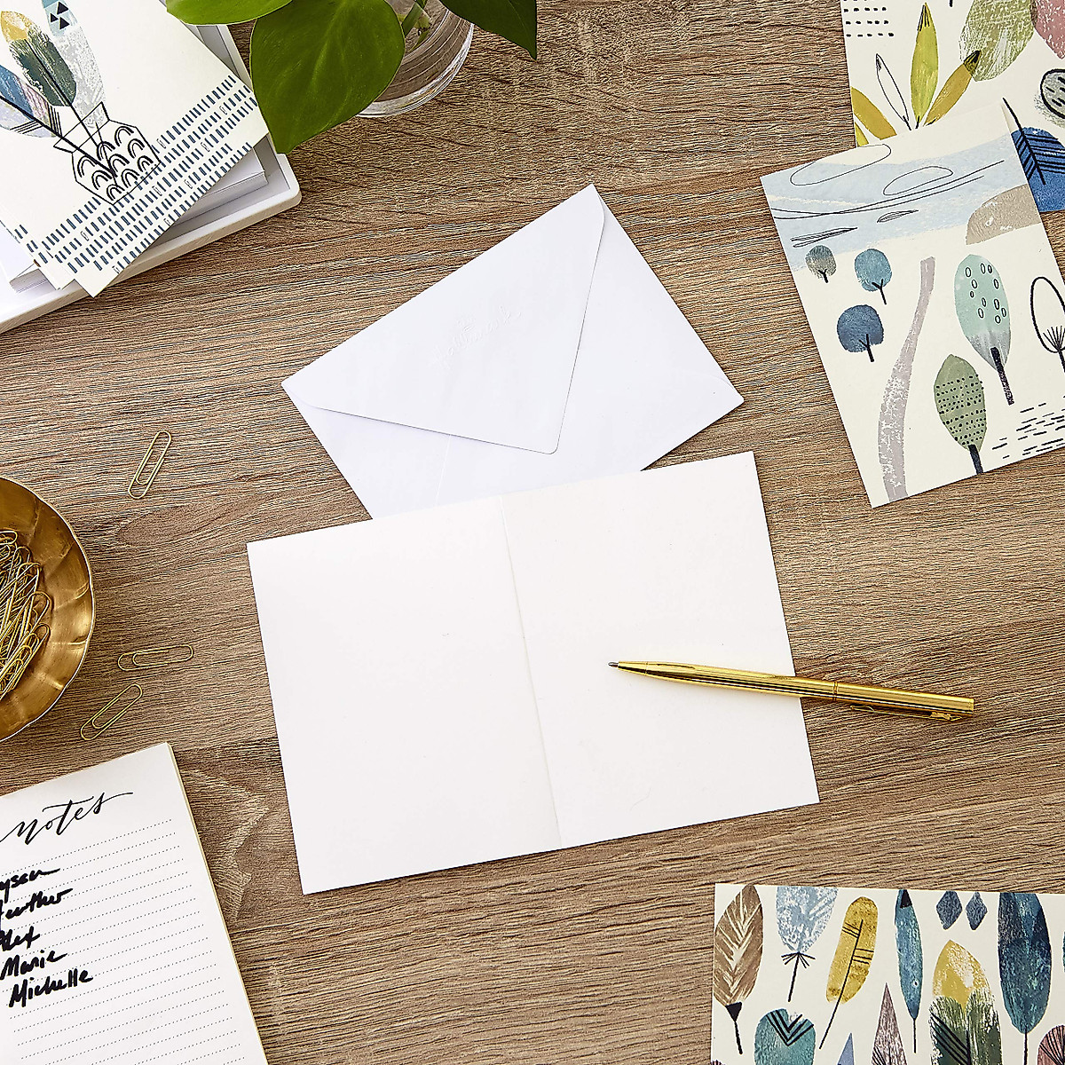 Hallmark Blank Cards Assortment, Nature Prints (48 Cards with Envelopes)