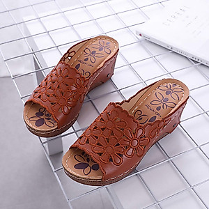 ZHOUXINGB Womens Sandals Size 10, Steel Toe Shoes for Women Boots Wide Calf Sandals Zipper Back Water Sandals Comfy Shoes Low Heel Booties Gym Steel Toe Shoes for Women Sneakers Brown