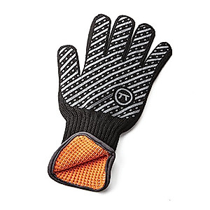Outset Professional High Temperature Heat Deluxe Grill Glove, Small/Medium