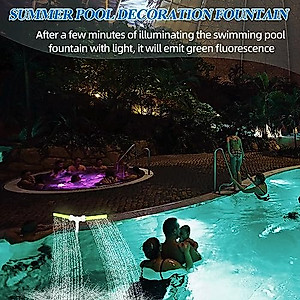 Opwulo Pool Fountain - Dual Spray Water Fountains for Above Ground/Inground Pools,2-in-1 Adjustable Waterfall Swimming - Pool Accessories,Outdoor Pool Sprinkler Fountain Cooler