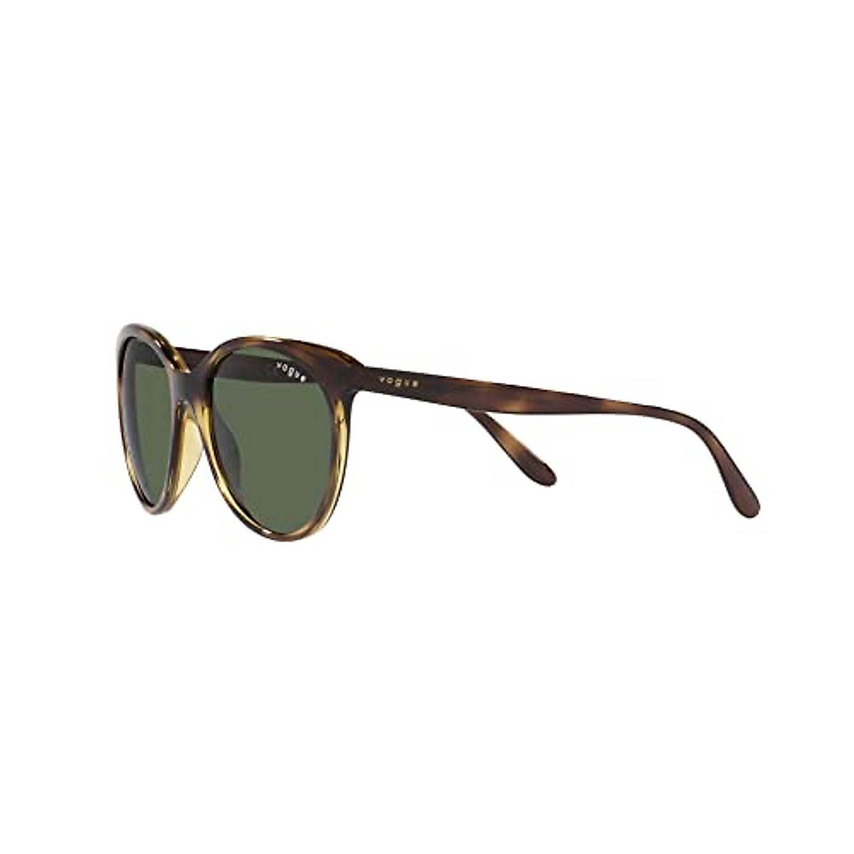 Vogue Eyewear Women's VO5453S Round Sunglasses, Dark Havana/Dark Green, 53 mm