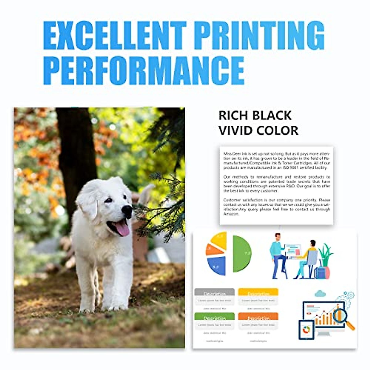 Miss Deer LC3037 Ink Cartridges Compatible Replacement for Brother LC3037 LC3037XXL LC3039, High Yield use with MFC-J6945DW MFC-J5845DW XL MFC-J5945DW MFC-J6545DW XL (2 BK/C/M/Y) 5PK