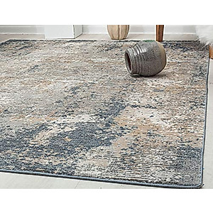 Rugs America Ludlow MD15A Hill Castle Stone Transitional Vintage Area Rug, 2'6" x 4'