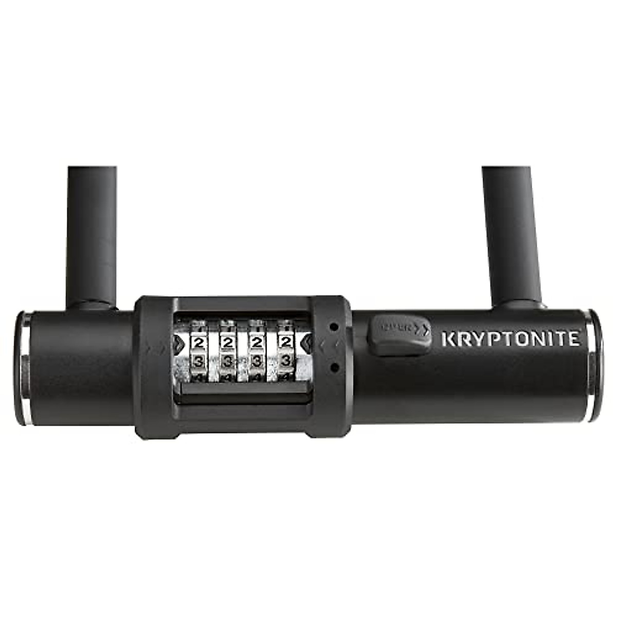 Kryptonite Combo Bike U-Lock Standard, Anti-Theft Security Bicycle Lock, 12mm Steel Shackle, 4-Digit Resettable Combination U Lock for Scooter Road Mountain Bikes