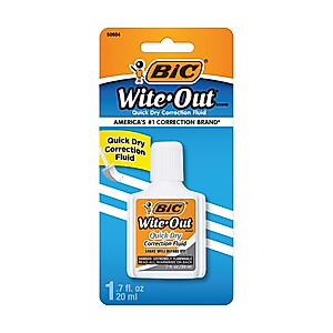 BIC Wite-Out Quick Dry Correction Fluid, 20 ml