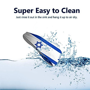 Flag of Israel Sports Sweatband Head Bands for Women Men - Moisture Wicking and Non-Slip Athletic National Flags Headbands for Running, Yoga, Workout, Fitness and Gym