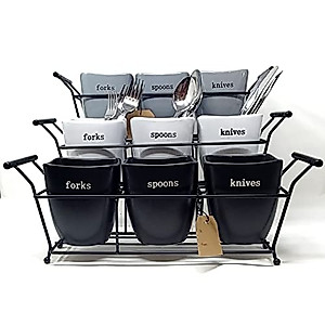 Signature Housewares 6137 Utensil Holders, Medium, White