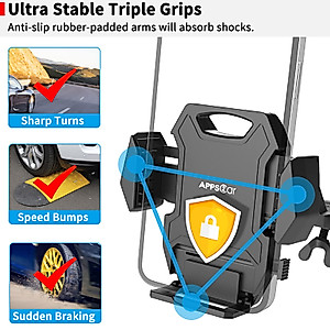 APPS2Car CD Phone Holder for Car Bundle with CD Slot Tablet Mount