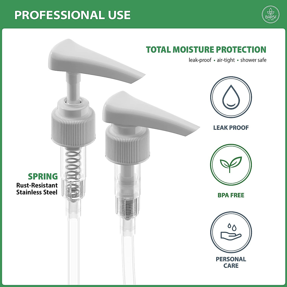 Pump for Shampoo Bottle 33.8 oz - 1-inch Neck Diameter, Suitable for Salon Liter Bottles, Lotion, and Conditioner - Durable Shampoo Pump, Shampoo Bottle Pump