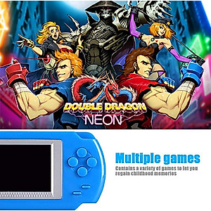 Elolicu Handheld Game Console for Kid Children, 2021 New Built in 268 Classic Retro Video Games 2 Inch Screen Portable Game Console Arcade Video Gaming Player System Best Birthday Gift for Kid (Blue)