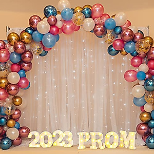 Woanger 8 Pieces Prom 2023 LED Marquee Letter Lights, Sign Light Up Marquee Numbers Letters 2023 Graduation Decorations Prom 2023 Table Top for 2023 Graduation Party Supplies, Battery Operated