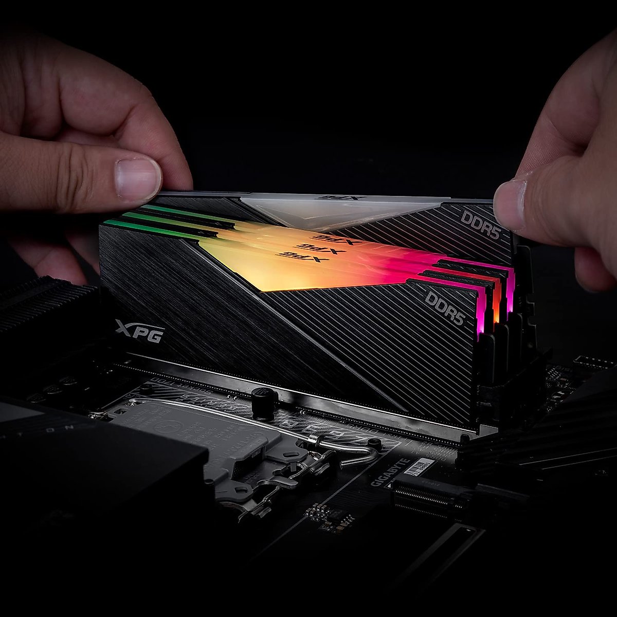 XPG 2TB GAMMIX S70 Blade PCIe Gen4 M.2 2280 Internal Gaming SSD Lancer DDR5 RGB 5200MHz 32GB (2x16GB) Desktop Memory Bundle (AGAMMIXS70B-2T-CS AX5U5200C3816G-DCLARBK)