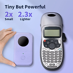 Phomemo D30 Label Maker Machine with case and 1 roll Label Tape, Portable Bluetooth Label Printer, Small Smart Phone Handheld Sticker Mini Labeler Multiple Templates Font Icon Easy to Use
