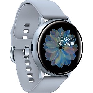 Samsung Galaxy Watch Active 2 (40mm, GPS, Bluetooth) Smart Watch with Advanced Health Monitoring, Fitness Tracking, and Long Lasting Battery, Silver, SM-R830NZSCXAR (Renewed)