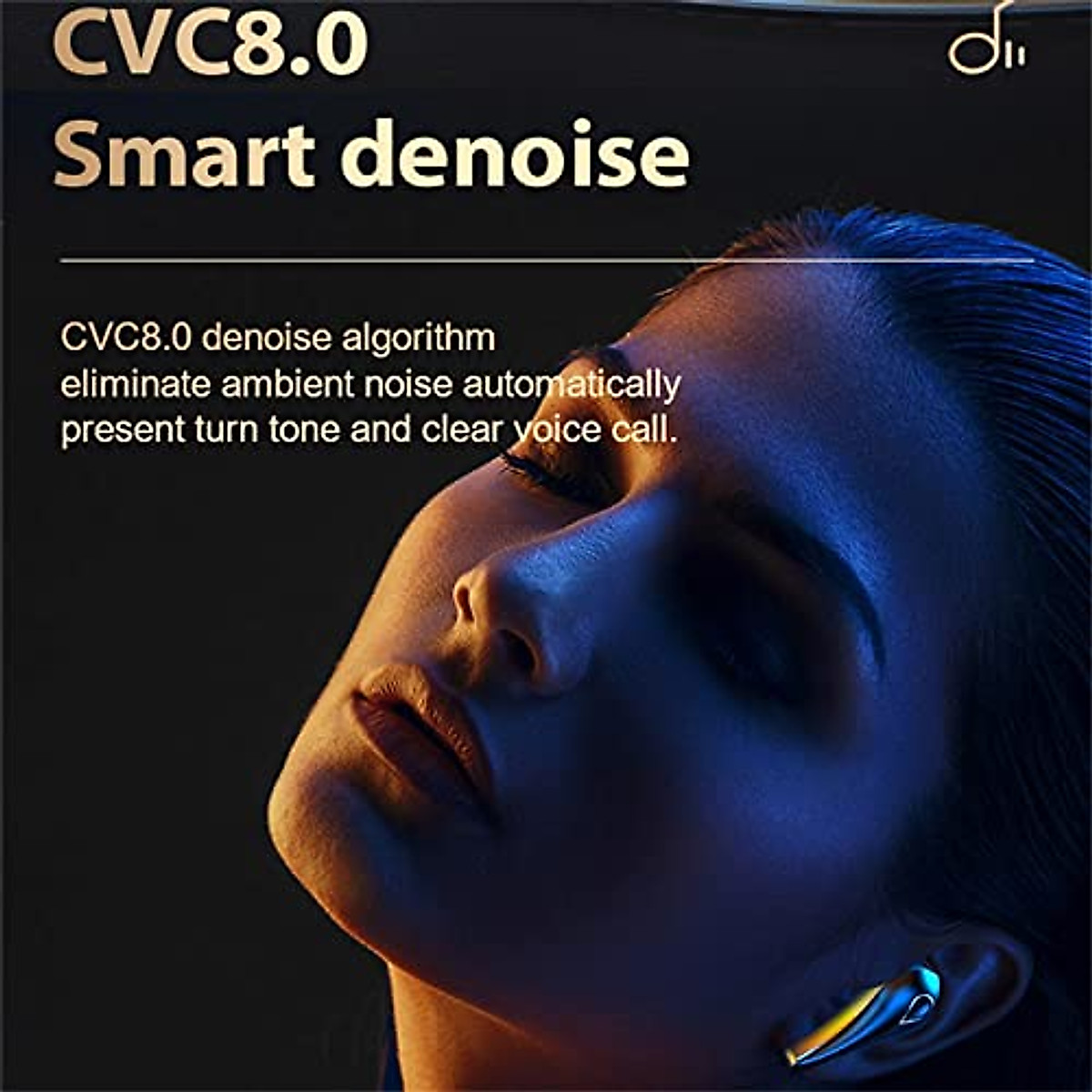 Qonioi Wireless Bluetooth Earphones, Mirror Screen Digital Display Touch-Control Bluetooth Earphones HD Stereo Built-in Mic in-Ear Earphones Display Charging Case for Sport