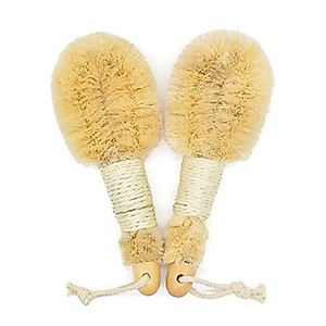 INGVY Dry Brushing Body Brush Creative Massage Body Brush Bathroom Sisal Rubbing Brush Natural