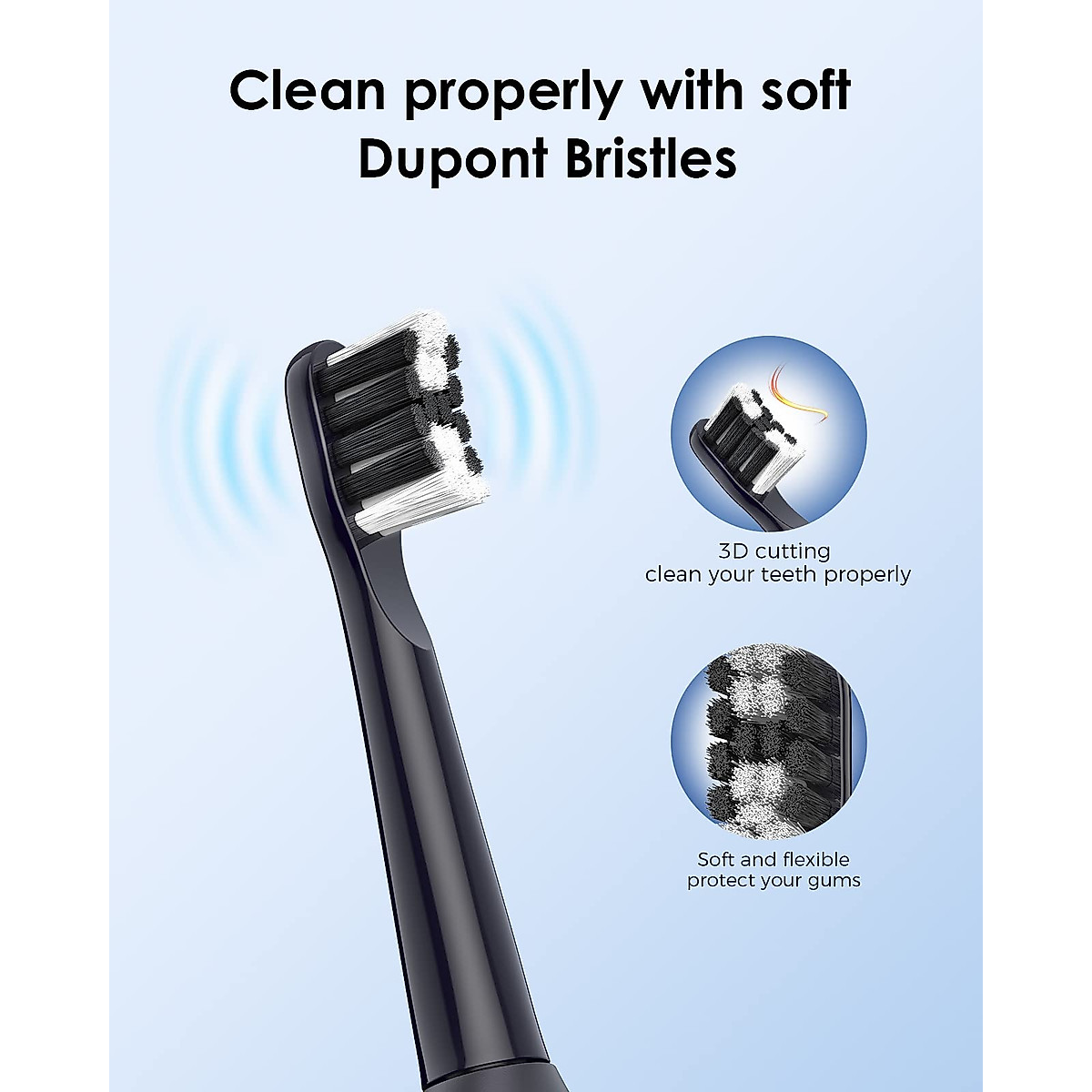 Electric Toothbrush for Adults - oraimo Rechargeable Power Toothbrush with 8 Dupont Brush Heads, Sonic Toothbrush Holder, 5 Optional Modes, 2 Minute Smart Timer, 3 Hours Fast Charge for 60 Days, ET1C