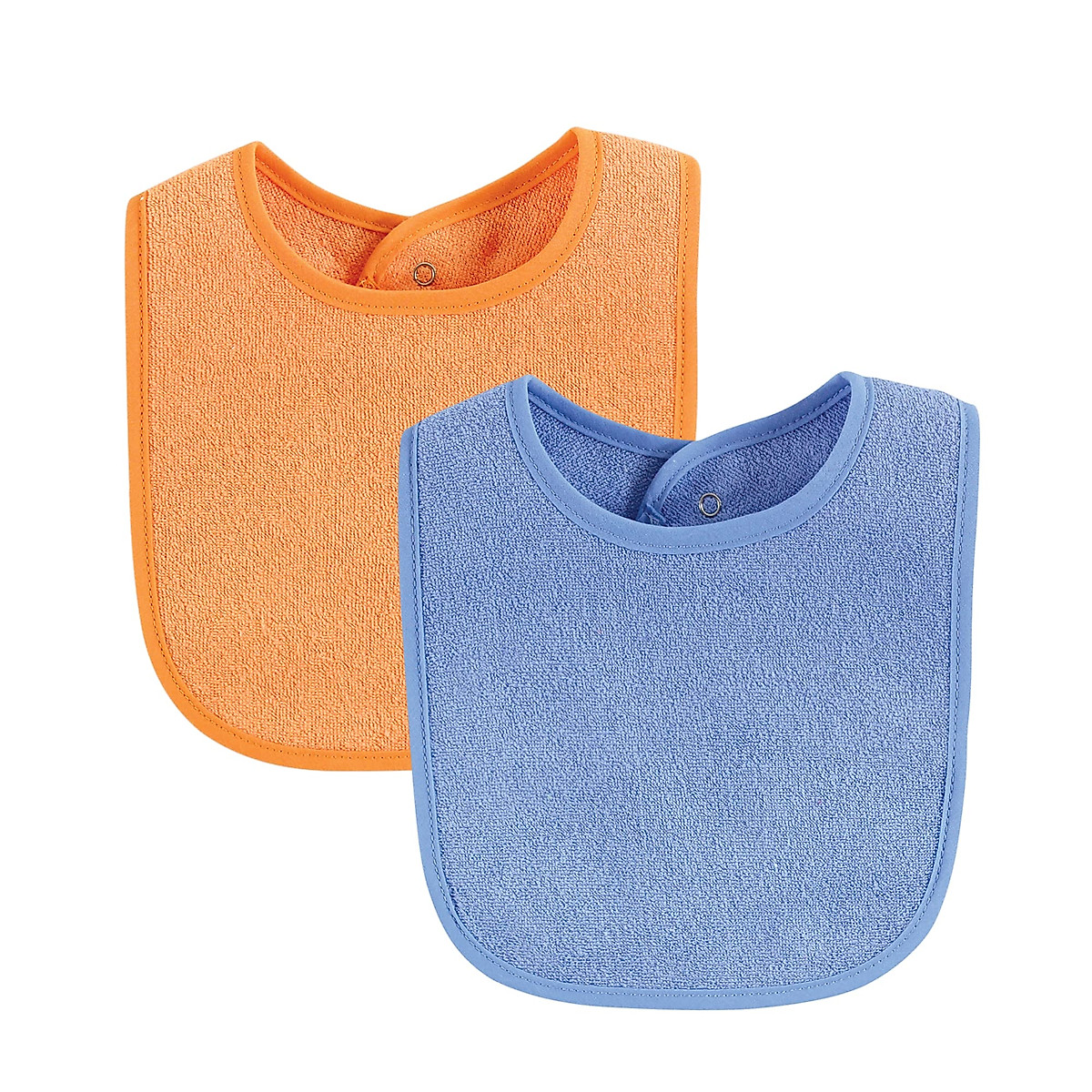 Hudson Baby Unisex Baby Drooler Bib with Waterproof Lining, Blue Red, One Size