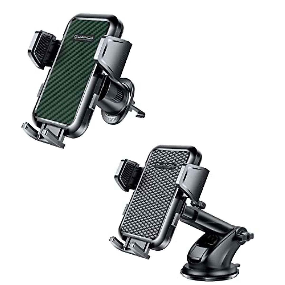 GUANDA TECHNOLOGIES CO., LTD. Car Phone Holder with Strong Suction Cup and Car Phone Mount Vent Clip