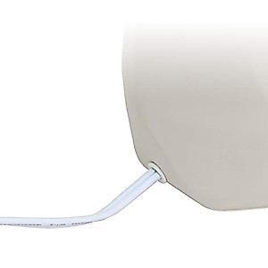 Simple Designs LT2060-WHT Geometric Concrete Table Lamp, White