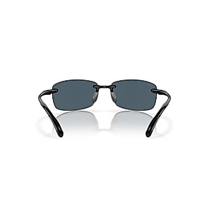 Costa Del Mar Unisex Sunglasses Shiny Black Frame, Gray Lenses, 60MM