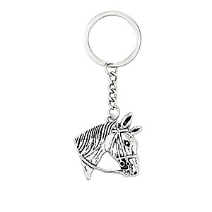 HAQUIL Vintage Horse Head Keychain, Horse Lover Equestrian Western Keychain, Door Car Key Chain Ring Tag Horse Charms, Equestrian Animal Keychain