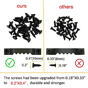 EesTeck 50 Pack Small Sawtooth Picture Hangers Steel Picture Hanging Picture Frames Hangers with Screws Picture Hang Solutions, for Hanging Clock Paintings Artwork Picture Frame Hook Photos (Black)