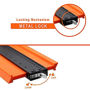 Contour Gauge (12 Inch) with Lock Profile Tool, Christmas Day Gifts Woodworking Tools Carpenter Tools for Men Construction Scribe Tools, Gifts for Men, Dad, Husband, Grandpa