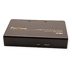 ATEN CE700A Console Extender USB VGA KVM Extender CAT5 up to 500ft - Built in ESD - Includes 2x Power Adapters for Local and Remote Unit, KVM Cables and Rack Mount kit